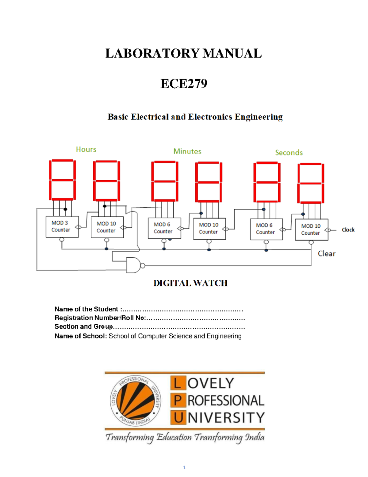 Laboratory Manual for ECE279: Practical Exercises and Experiments - Studocu