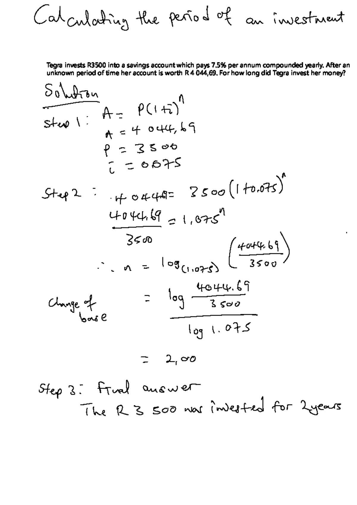 Finance Case Studies: Investment & Loan Calculations (FIN 101) - Studocu