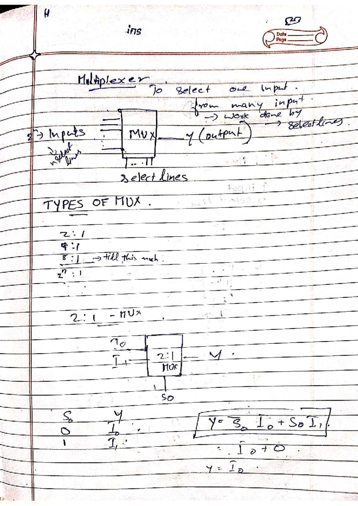 ECE Multiplexer Unit 6: Design and Implementation Notes - Studocu