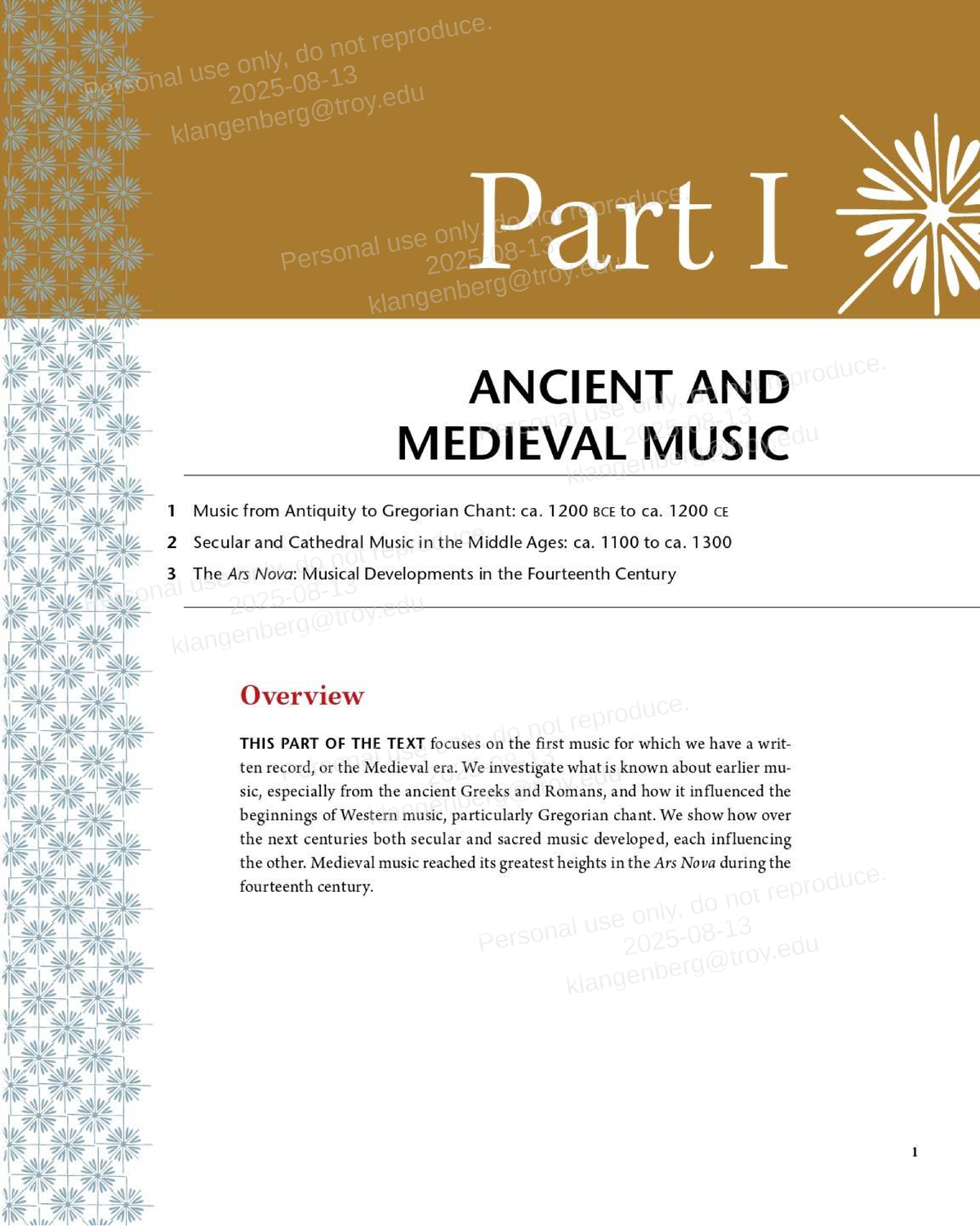 Ancient and Medieval Music (MUS 202): From Antiquity to the 14th ...