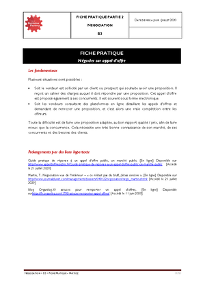 Fiche E4 négociation 2023 2024 - BTS NÉGOCIATION ET DIGITALISATION DE LA RELATION CLIENT SESSION ...