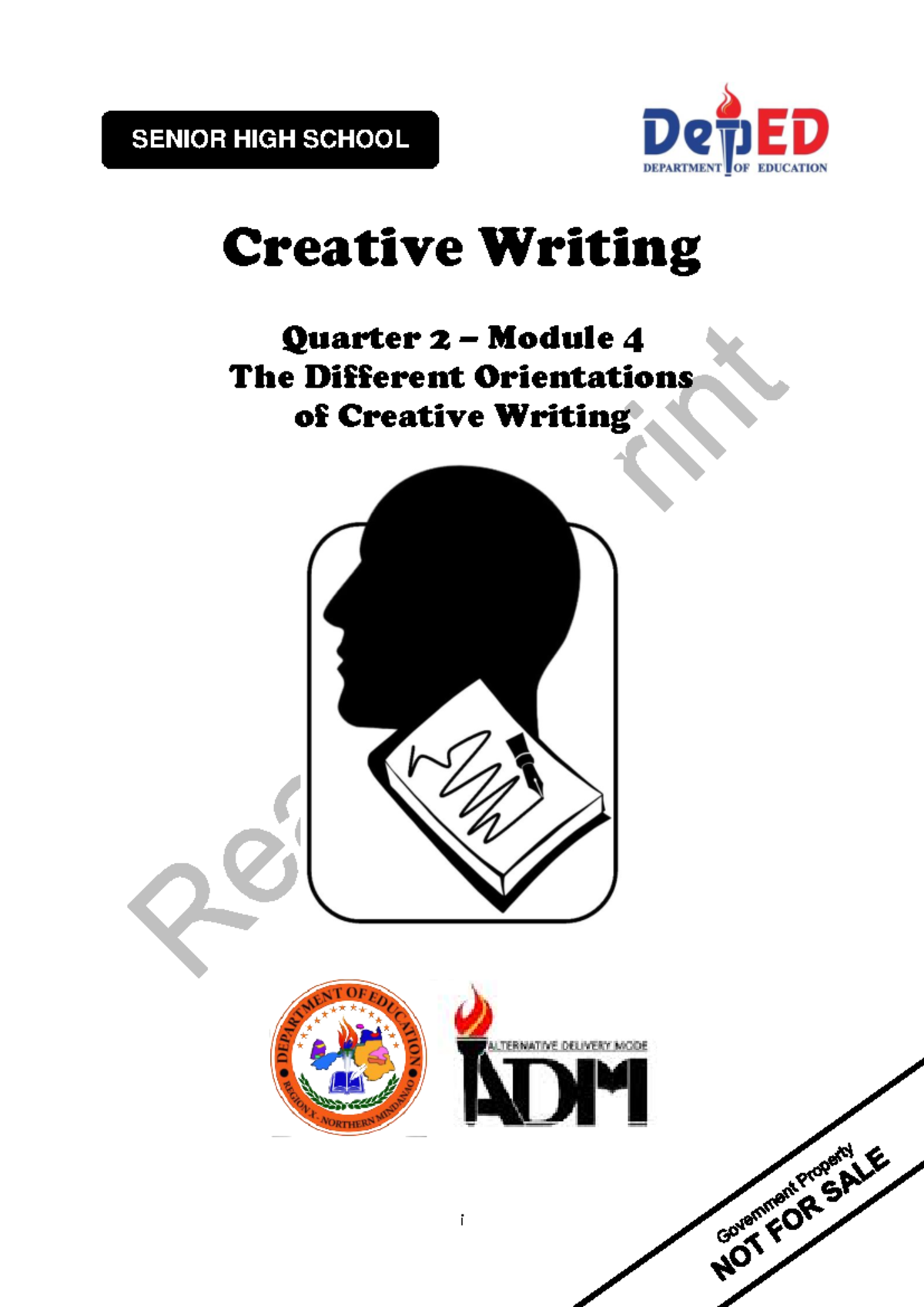Creative Writing 12 Q2 Mod4 Different-Orientations-of-CW v5 - i ...