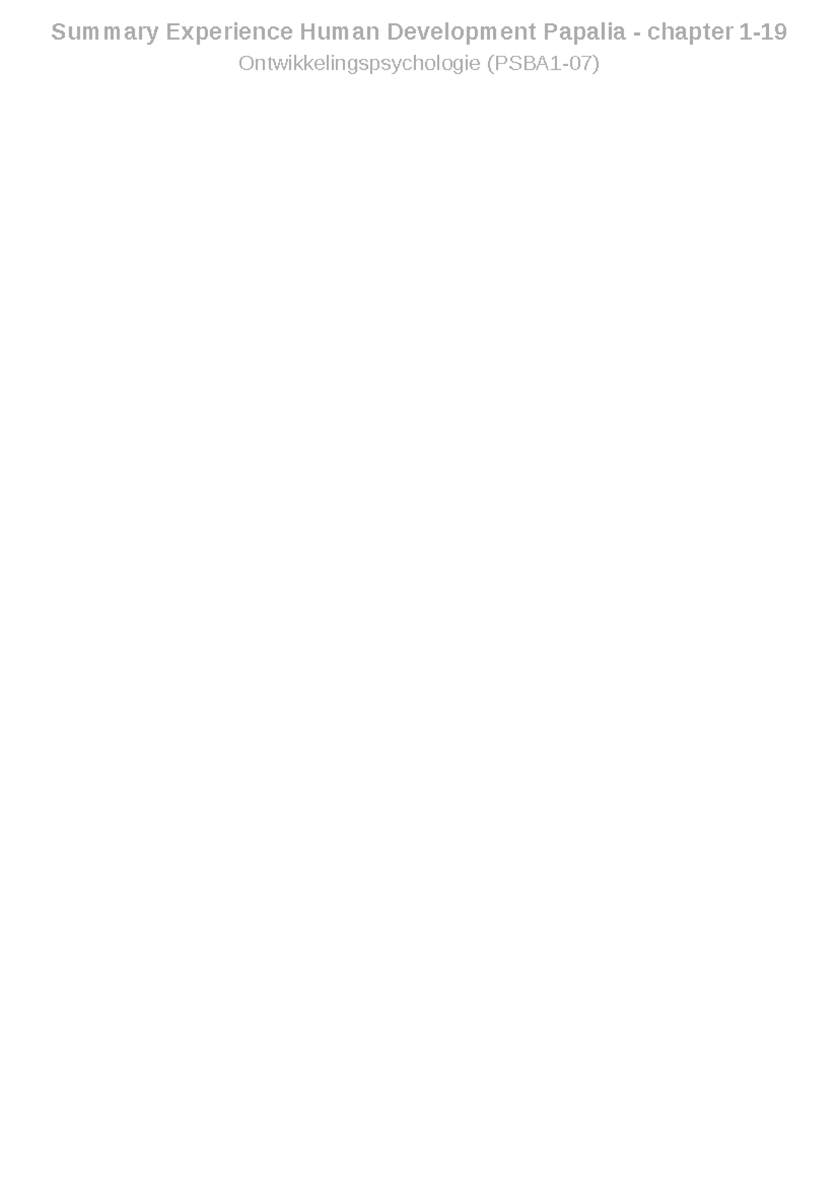 Summary-experience-human-development-papalia-chapter-1-19 compress ...