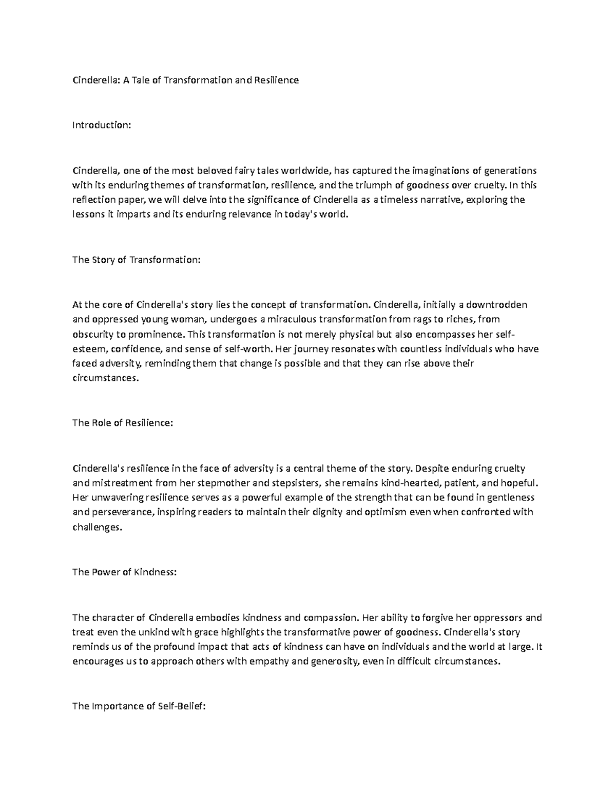 Cinderella: A Reflection on Transformation & Resilience in Fairy Tales ...