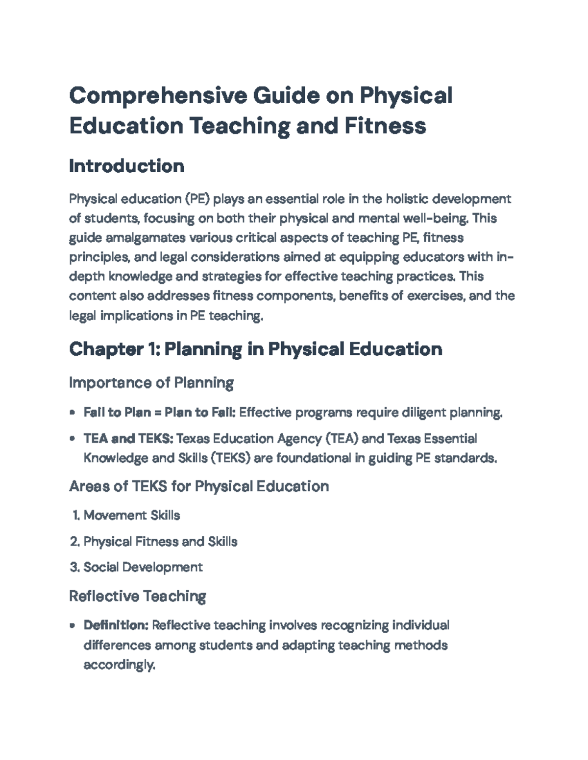 Physical Education Teacher Guide: Planning, Skills & Legal ...