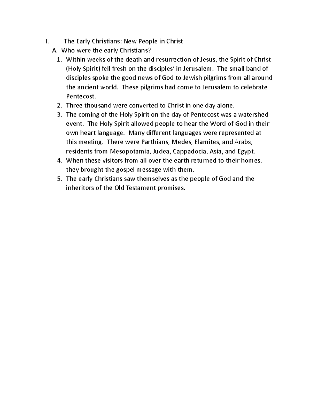 N.T. 13 - Lecture Notes on Early Christians in Chapter 13 - Studocu