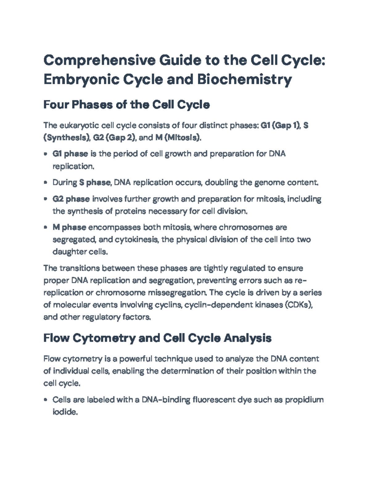 Comprehensive Overview of Eukaryotic Cell Cycle Regulation and Dynamics ...