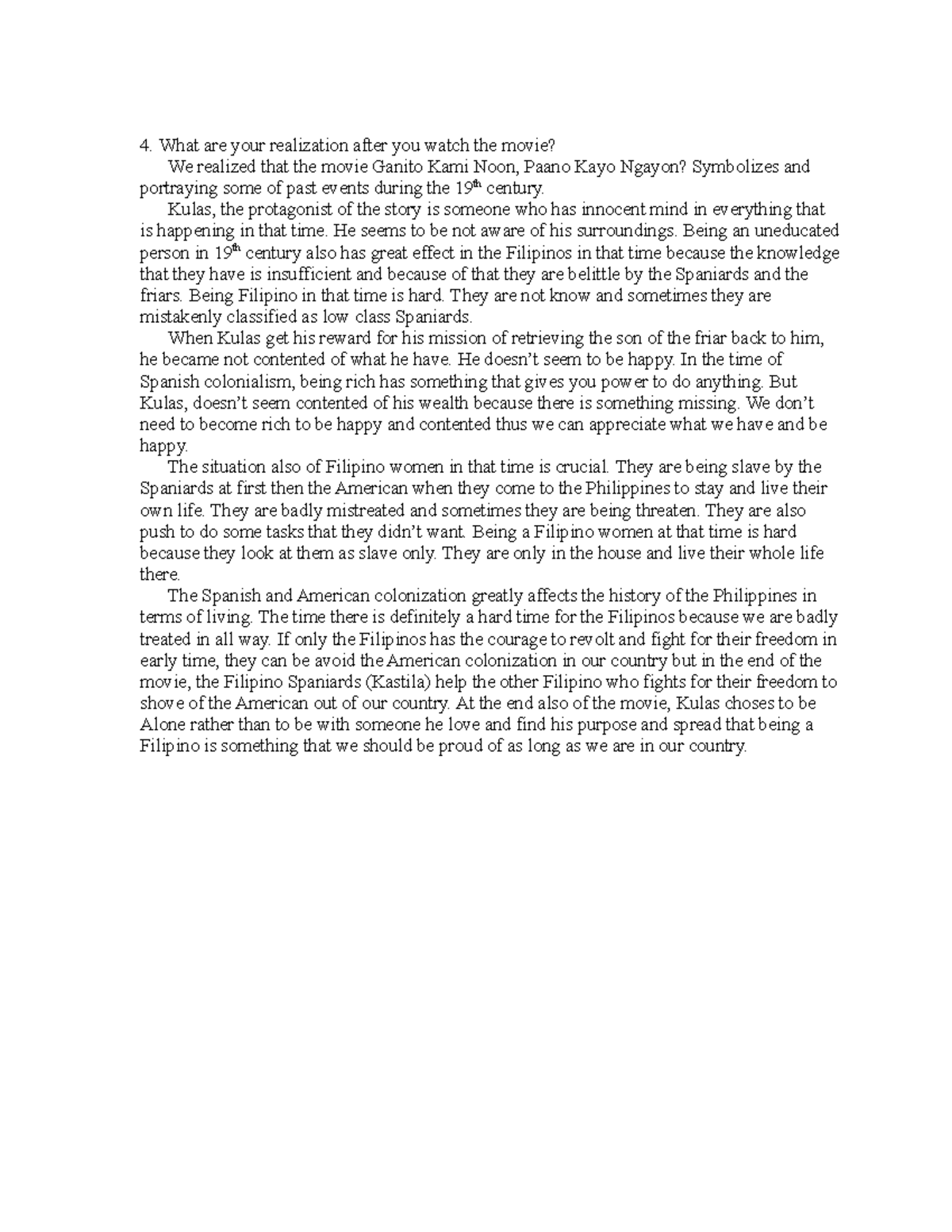 Realization - Movie Review - What are your realization after you watch ...