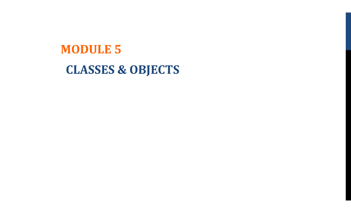 Module 5: Understanding Classes & Objects in Python (CS101) - Studocu