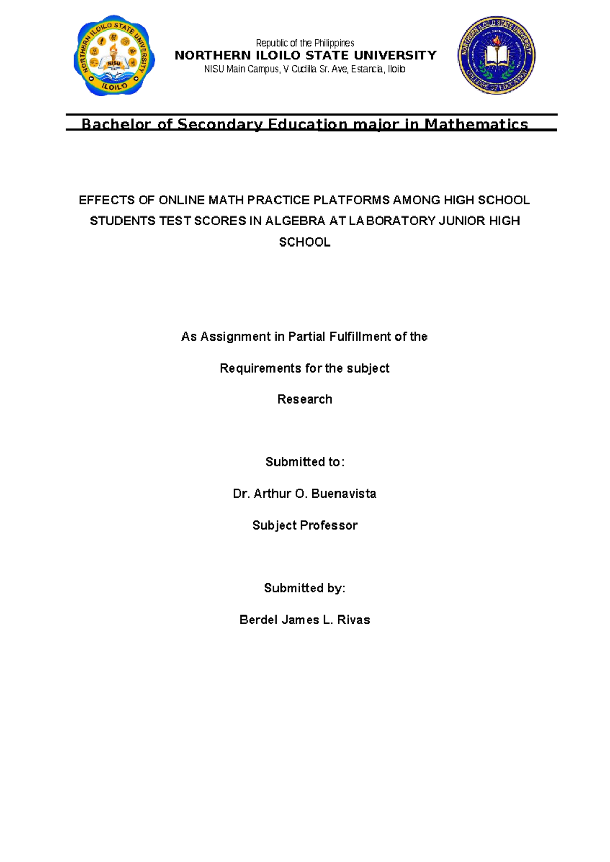 Effects of Online Math Practice Platforms on High School Students ...