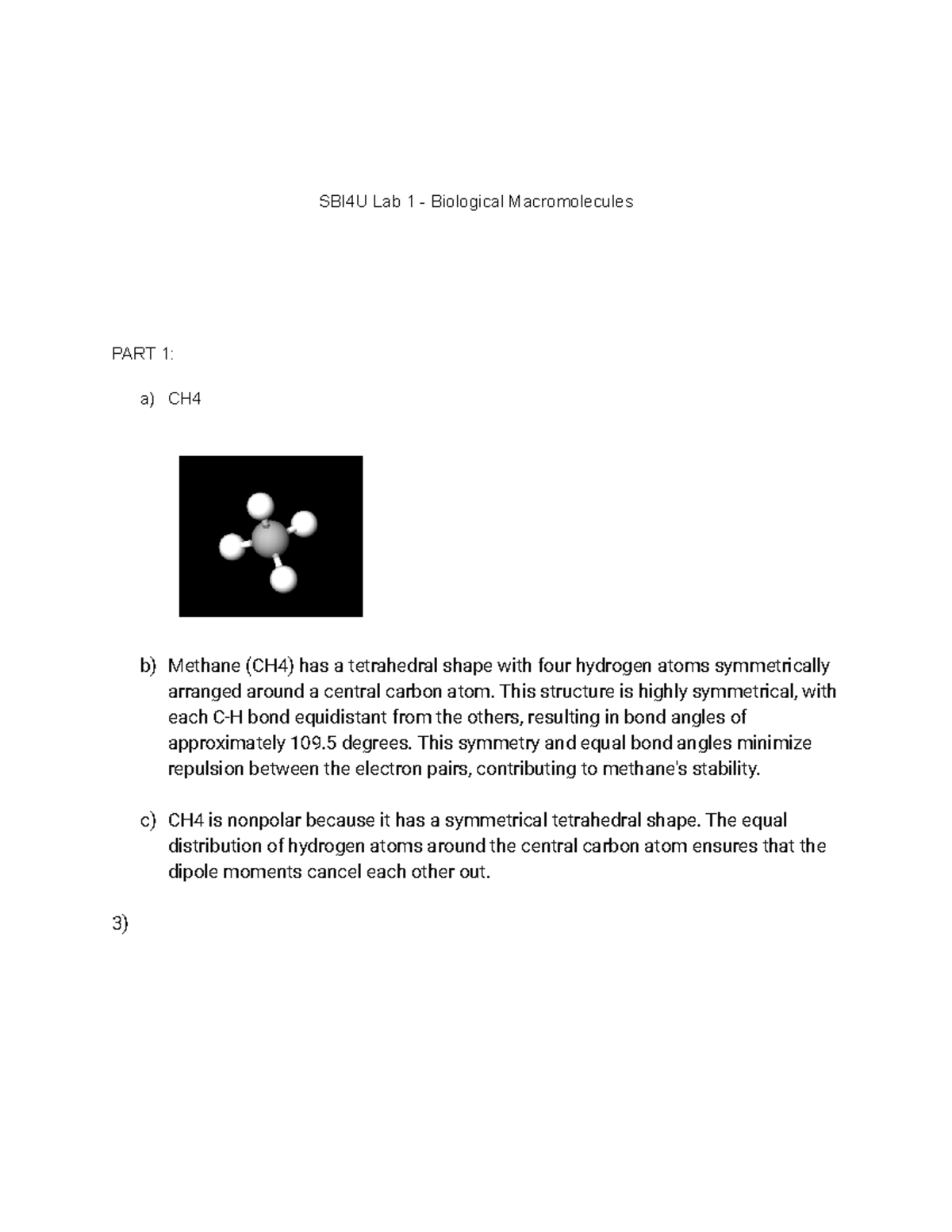 SBI4U Lab 1 - Overview of Biological Macromolecules and Structures ...