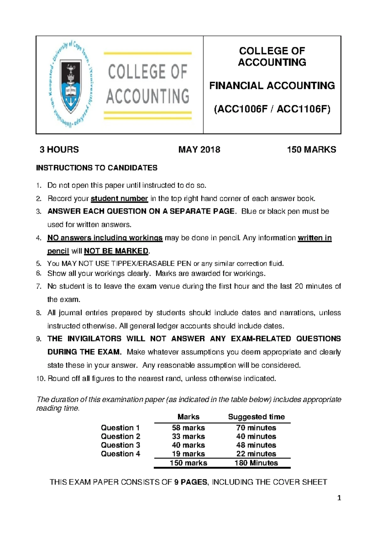 Accounting P1 NSC Grade 12 November 2022 Exam Paper & Formula Sheet ...