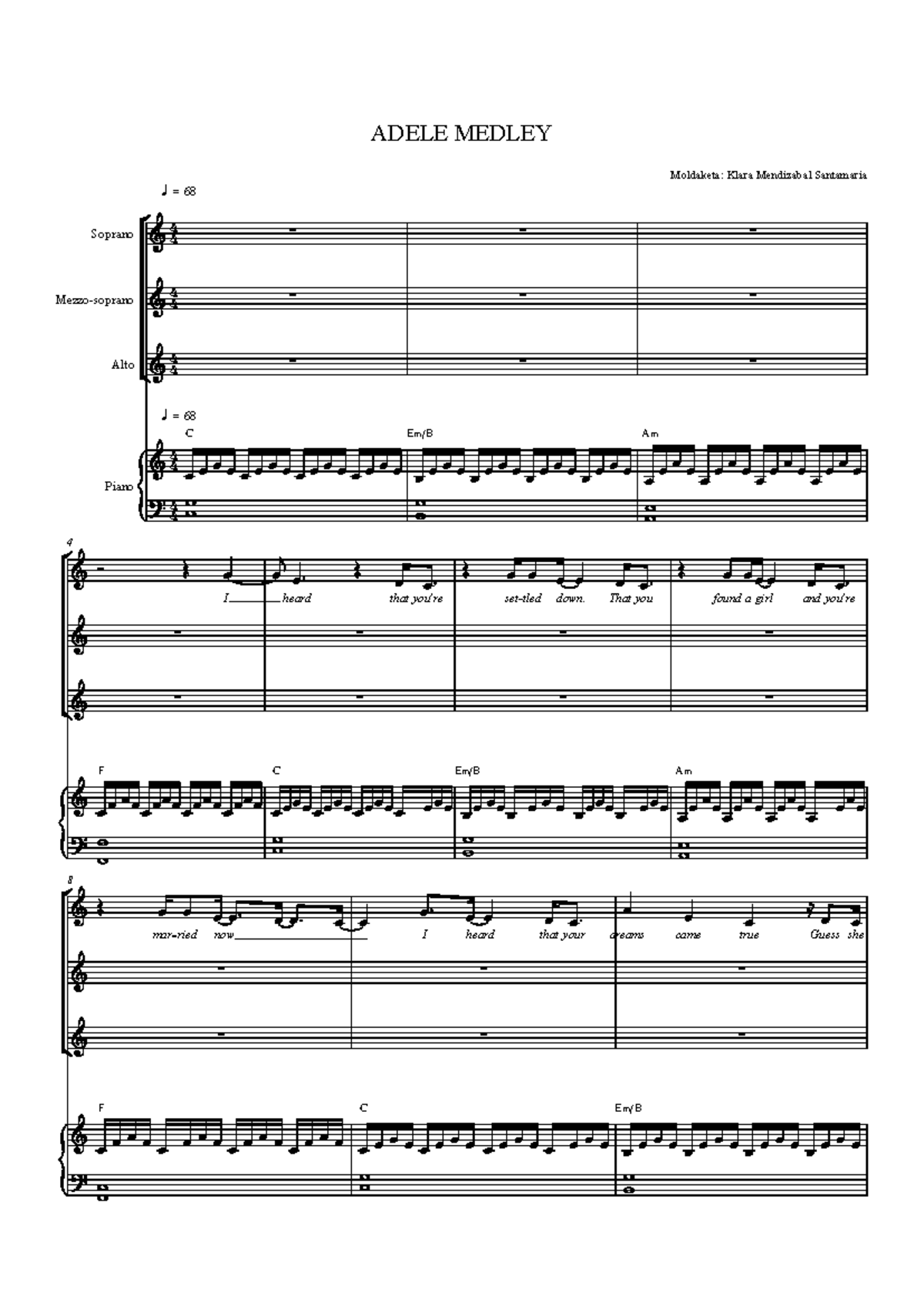 Adele CON Acordes: Moldaketa by Klara Mendizabal Santamaria - Studocu