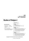 Studies of Religion- Grade: 11 - New South Wales Higher School ...