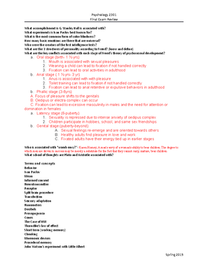 Psychology 2301 Development Theories Worksheet - Psychology 2301 ...