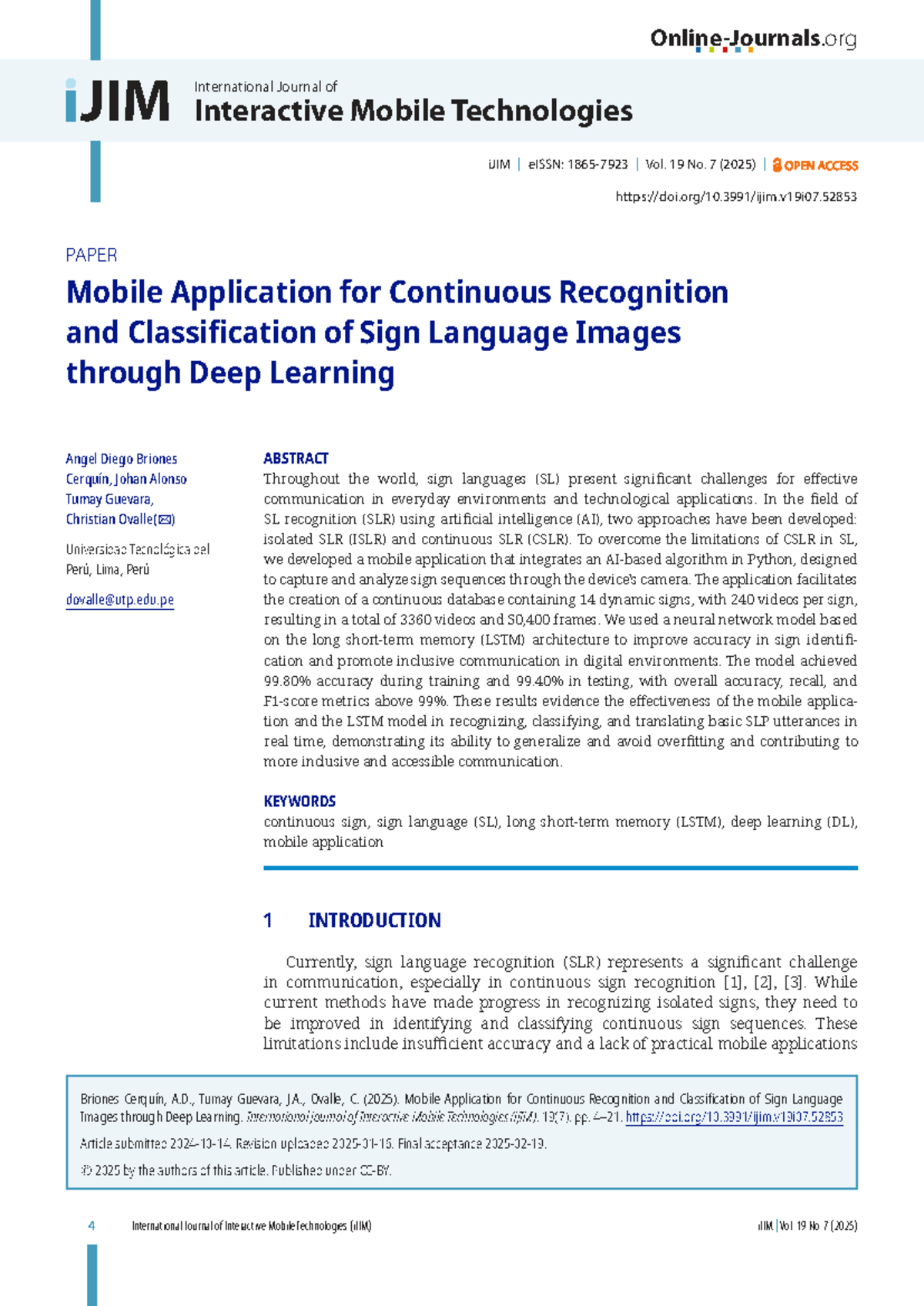 Mobile App for Continuous Sign Language Recognition via Deep Learning ...