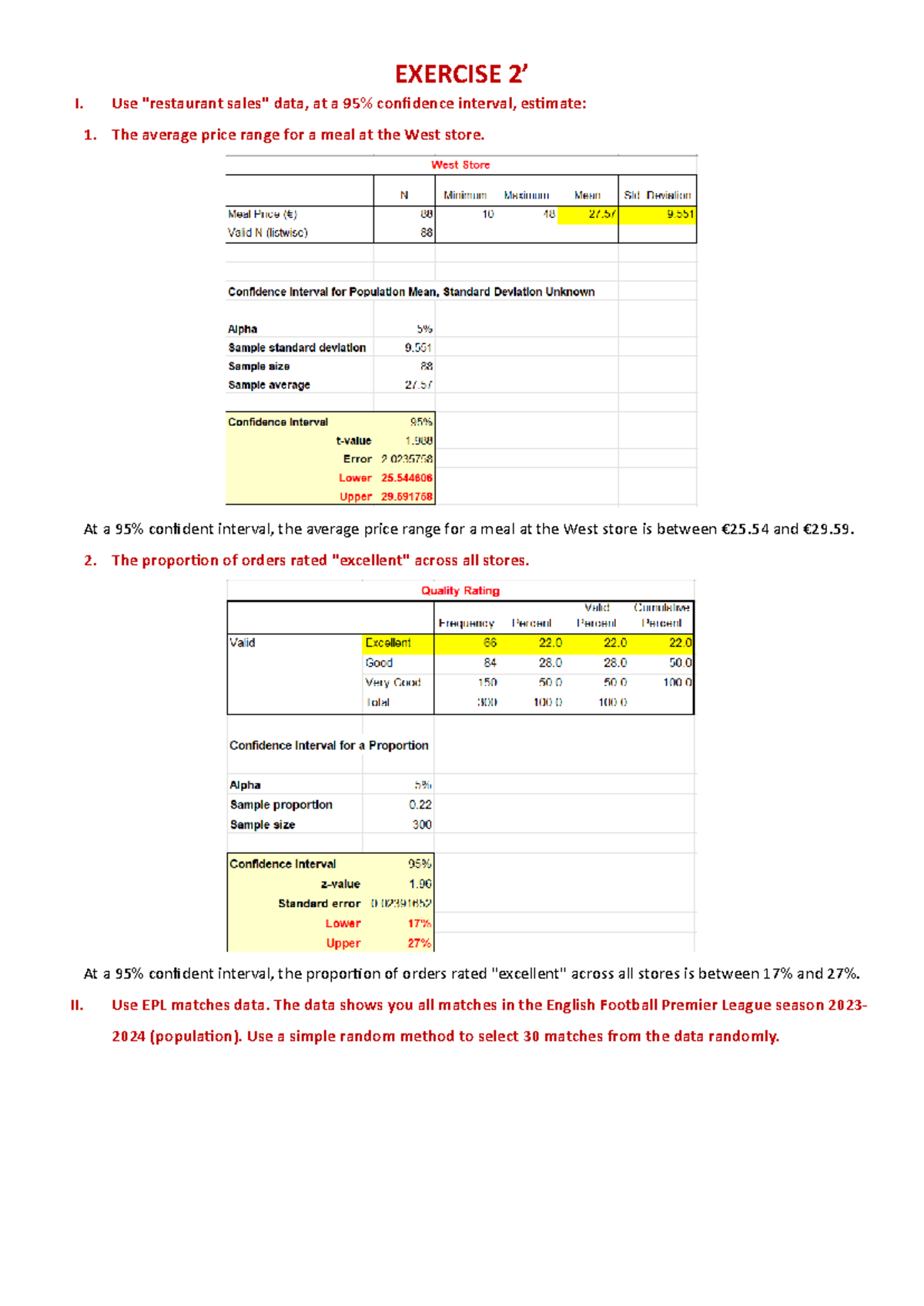 EPL 2023-2024: Statistical Analysis & Regression Exercises Summary ...