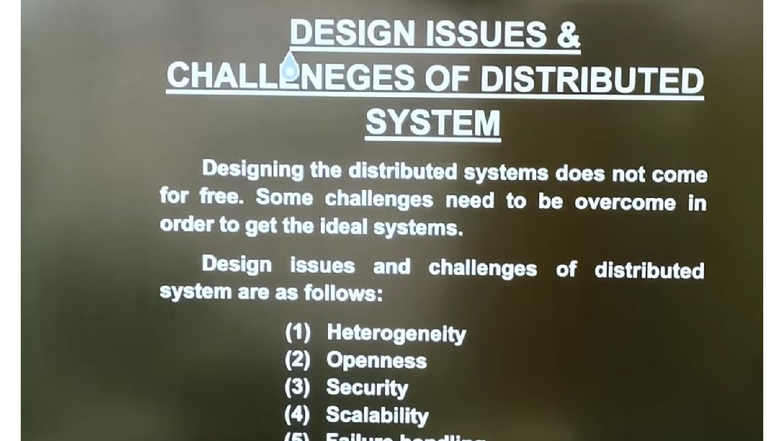 DESIGN ISSUES & CHALLENGES OF DISTRIBUTED SYSTEMS - UNIT 1 - Studocu