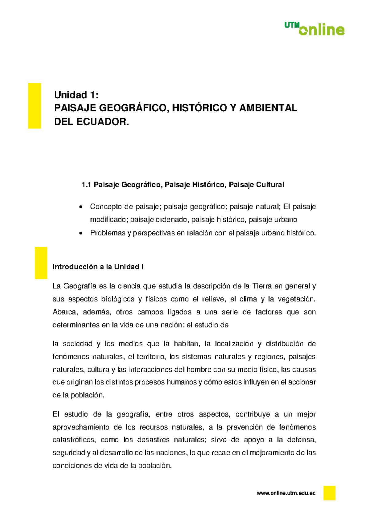 Unidad 1- Semana 1 - realidad socioeconómica cultural y ecológica del ...