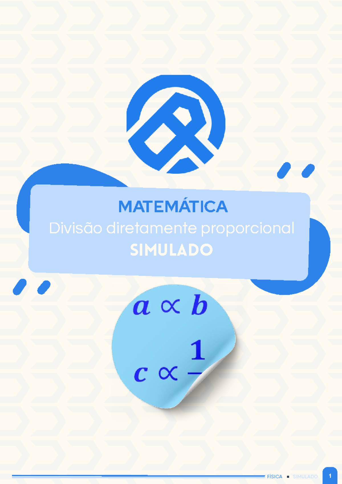 MATEMÁTICA SIMULADO 5: Divisão Diretamente Proporcional - Studocu
