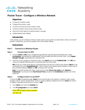 6.2.4 Packet Tracer - Configure Ether Channel - Objectives Part 1: Configure Basic Switch ...