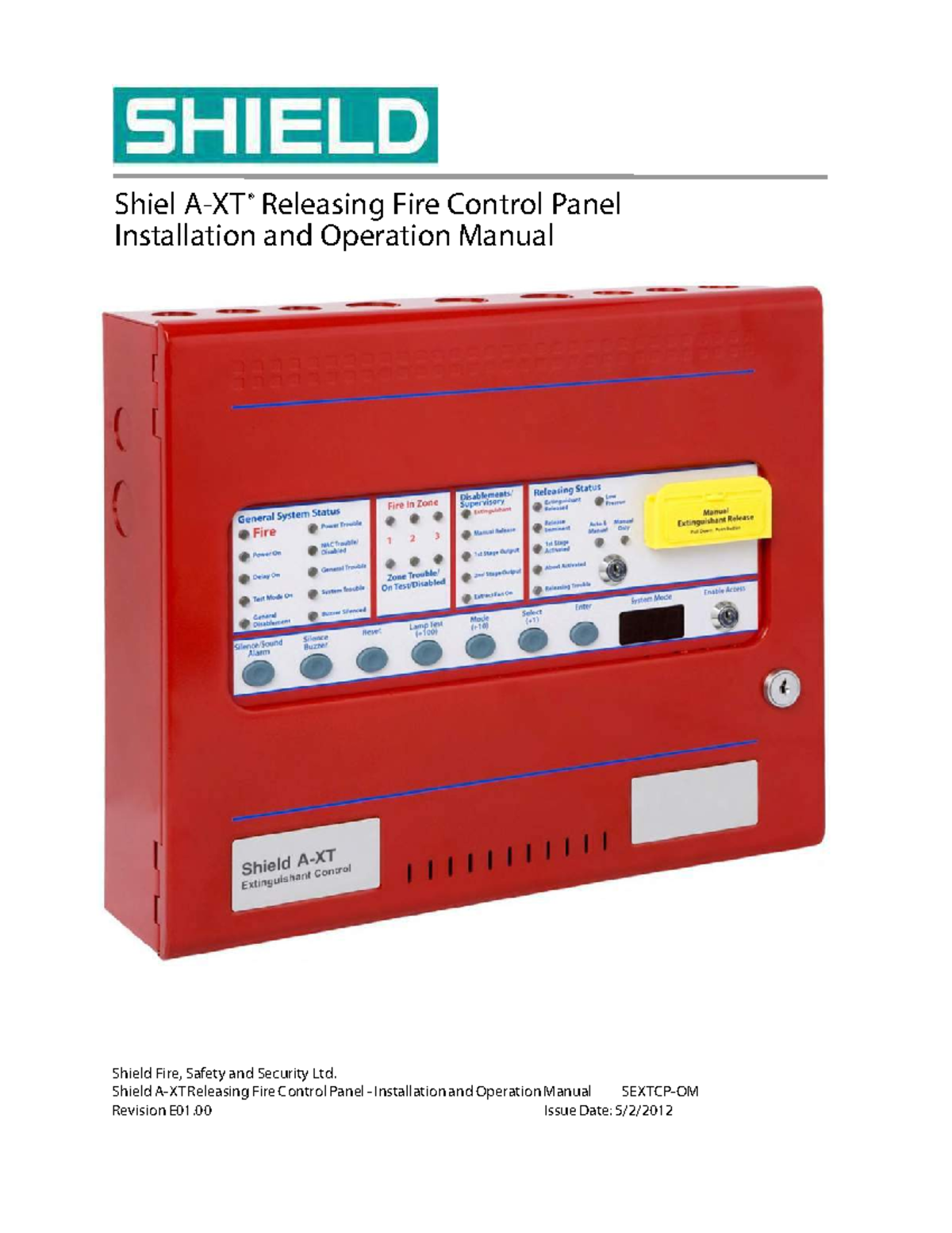 Shield Releasing Fire Control Panel Installation & Operation Manual ...