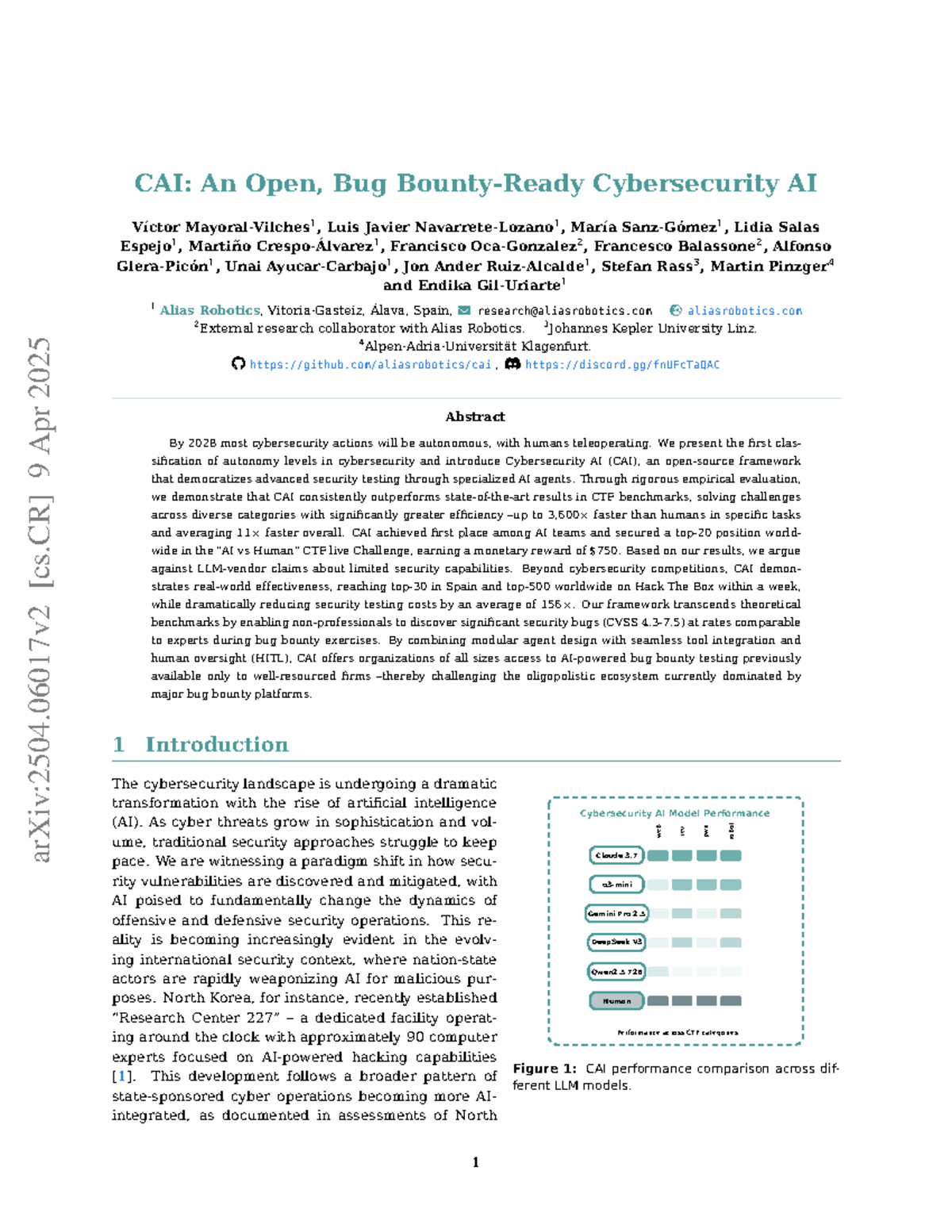 CAI-2504: Cybersecurity AI Framework for Autonomous Security Testing ...