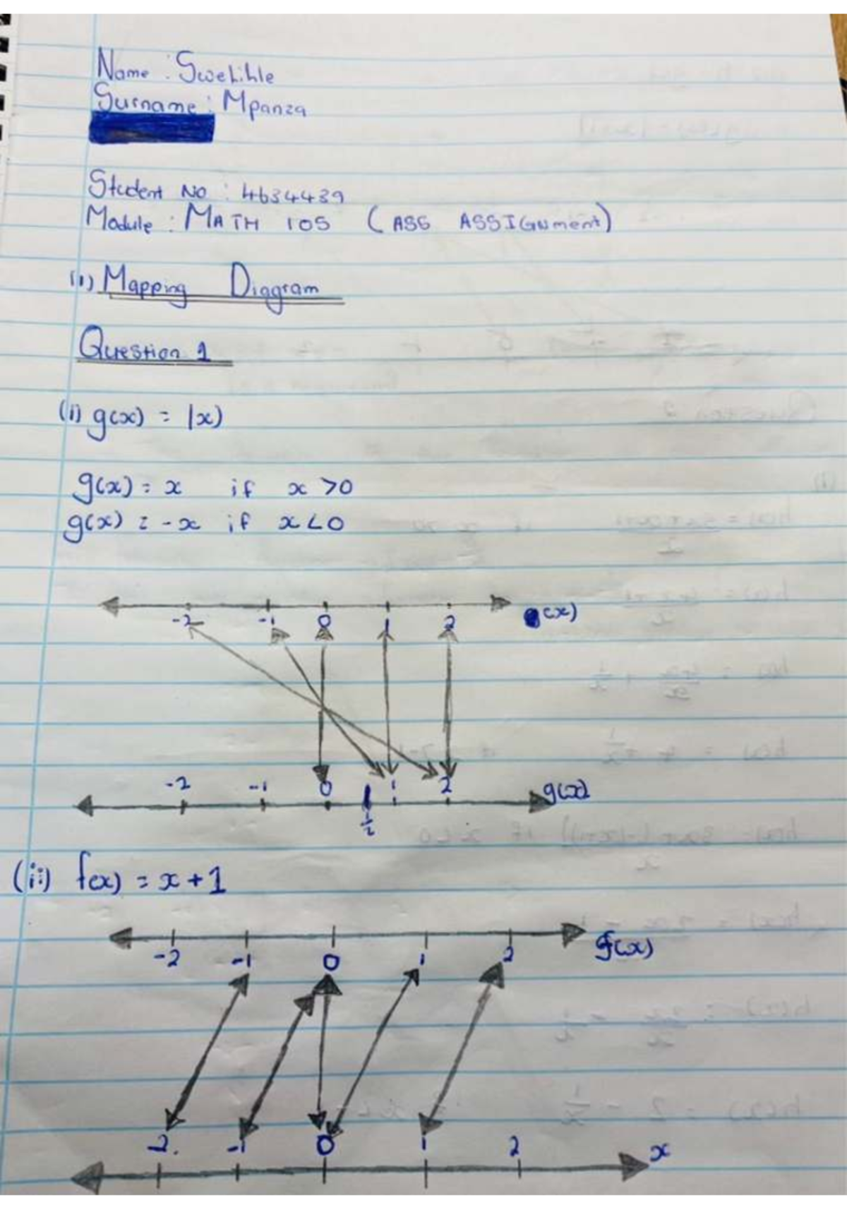 MATH 105 Assignment: Mapping Diagrams and Functions Analysis - Studocu