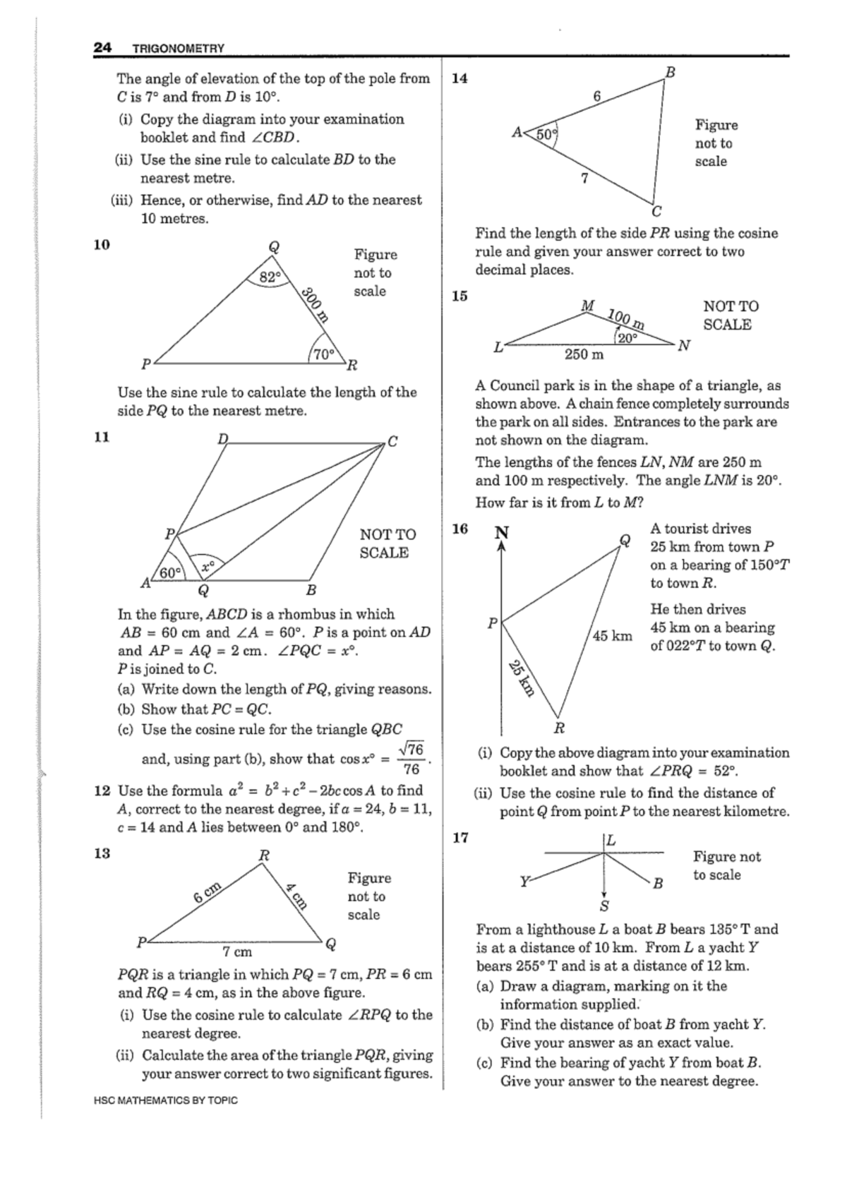HSC Mathematics: Trigonometry Exam Notes (Course Code: 24 TRIGONOMETRY ...
