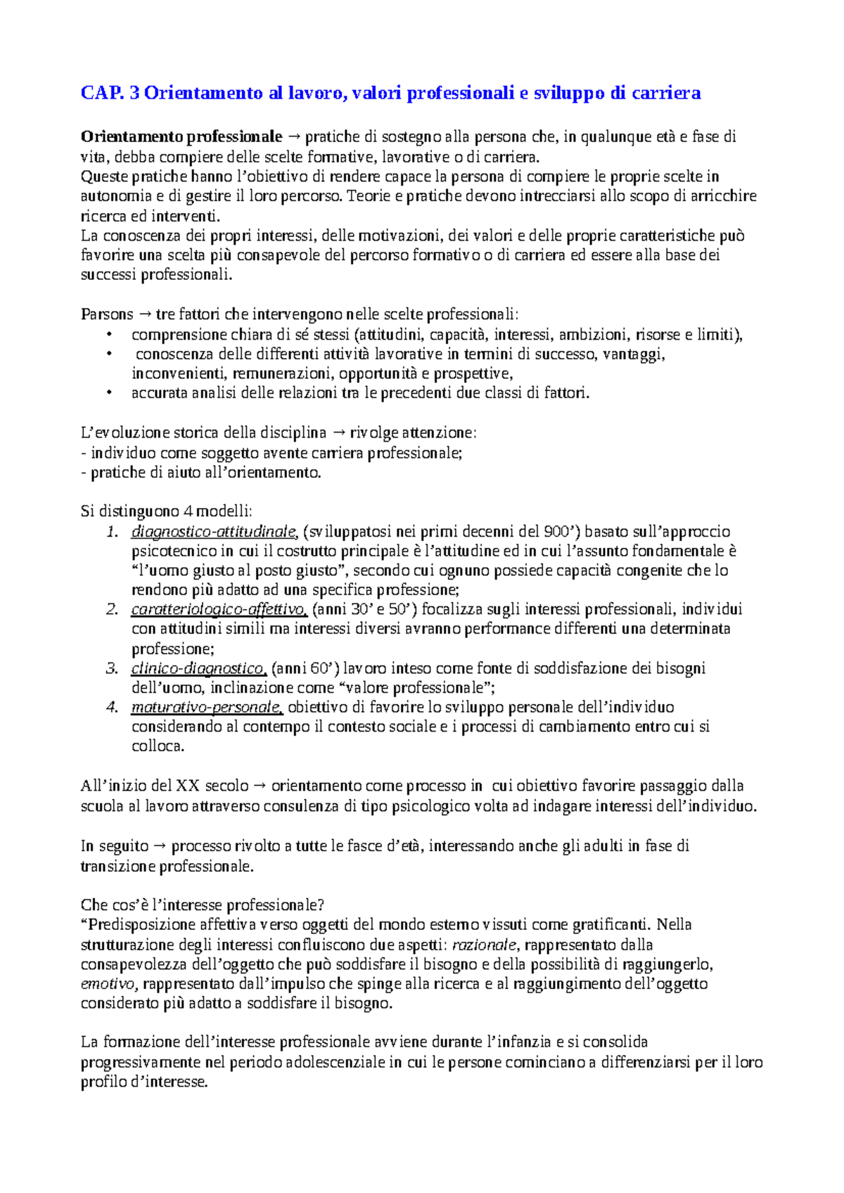 Pearson Psicologia del Lavoro Capitolo 3 - CAP. 3 Orientamento al ...