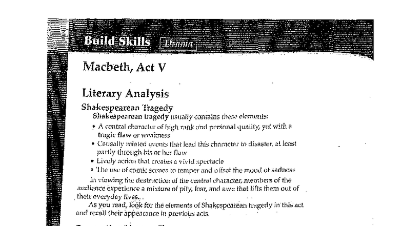 Macbeth, Act V: Literary Analysis of Shakespearean Tragedy - Studocu