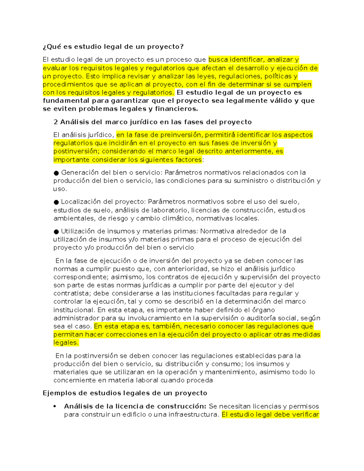 Estudio Legal de Proyectos: Análisis y Evaluación Requisitos Jurídicos ...
