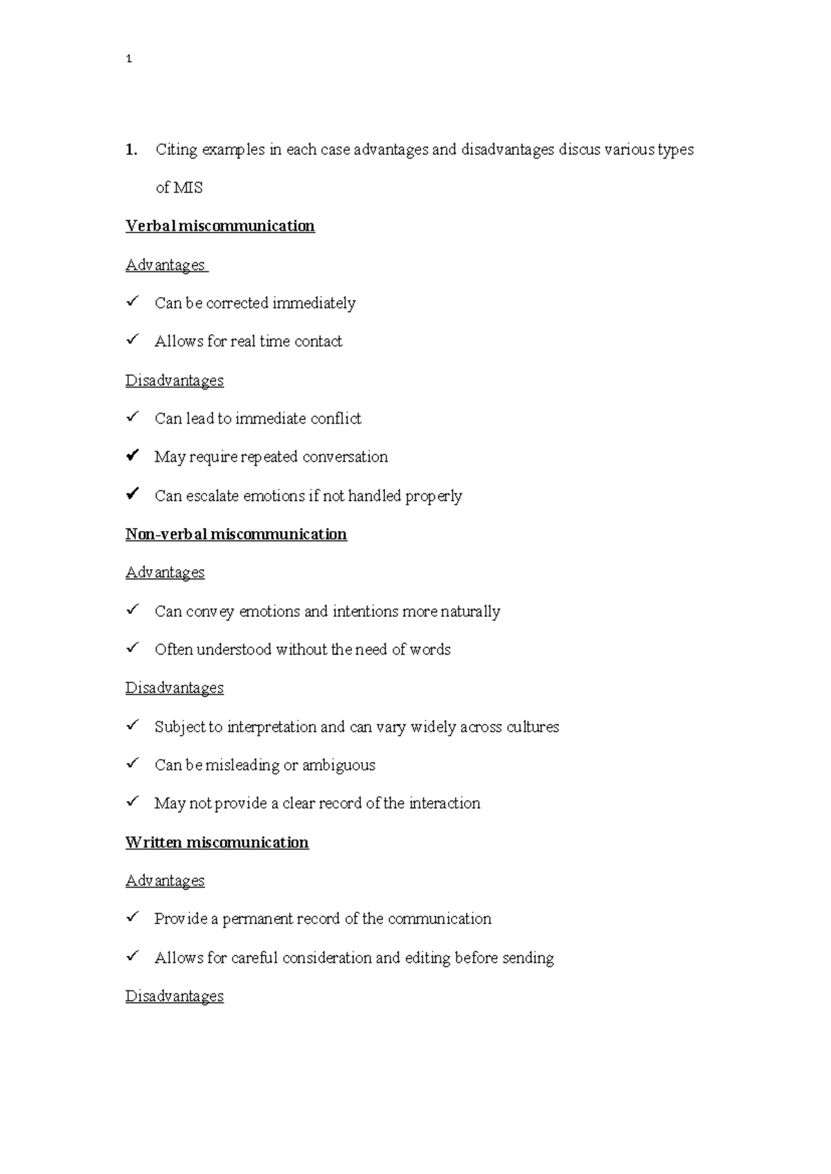 MIS 101: Advantages & Disadvantages of Various Types of ...