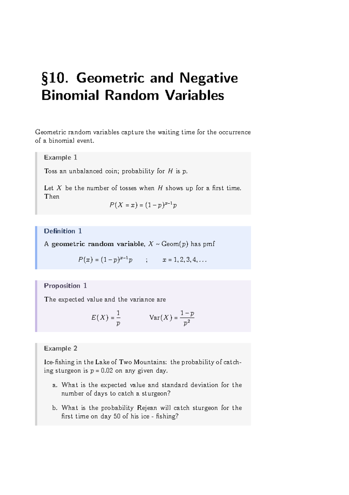 Geometric & Negative Binomial RVs - Practice Notes (Prob & Stats) - Studocu