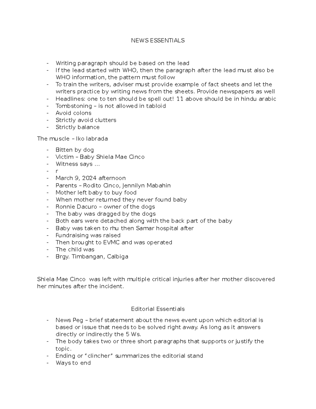 NEWS ESSENTIALS: A Short Guide on Newswriting Techniques - Studocu