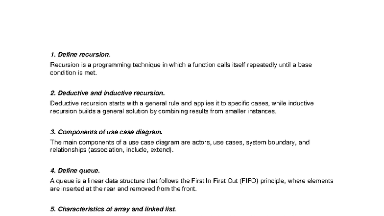 EOC 2M Programming Concepts and Definitions - Studocu
