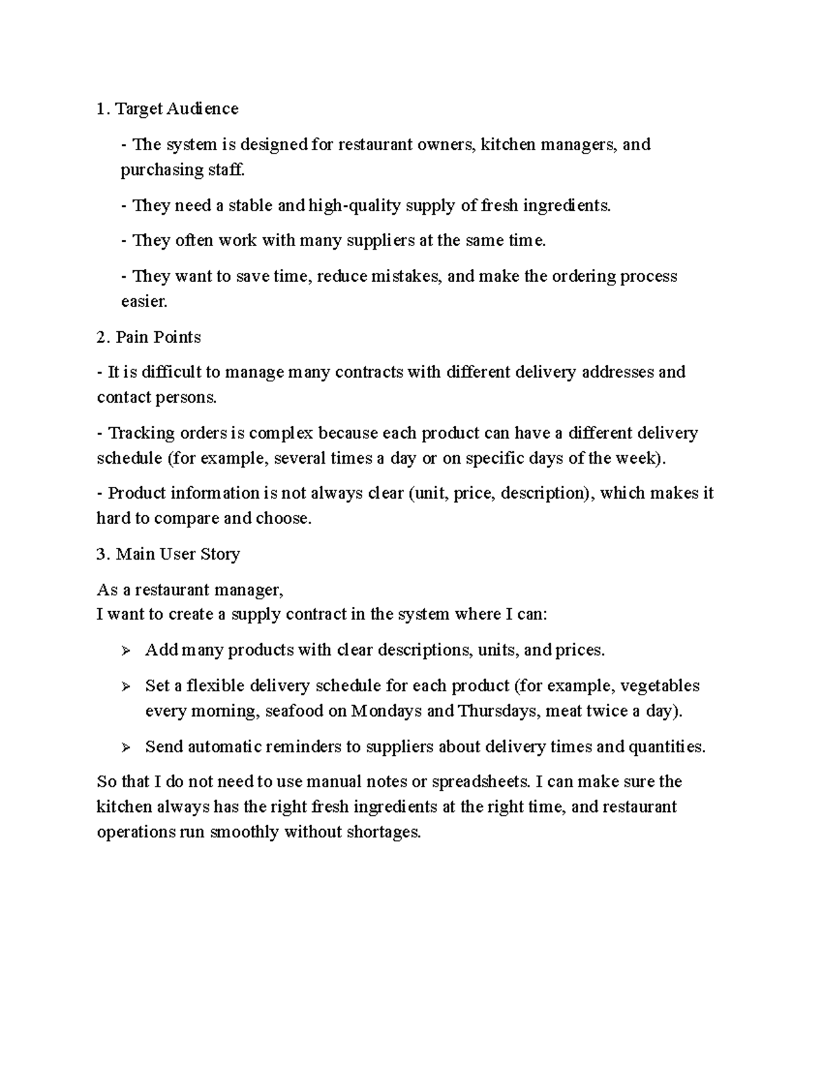 Presentation Skills: Enhancing Restaurant Supply Management - Studocu