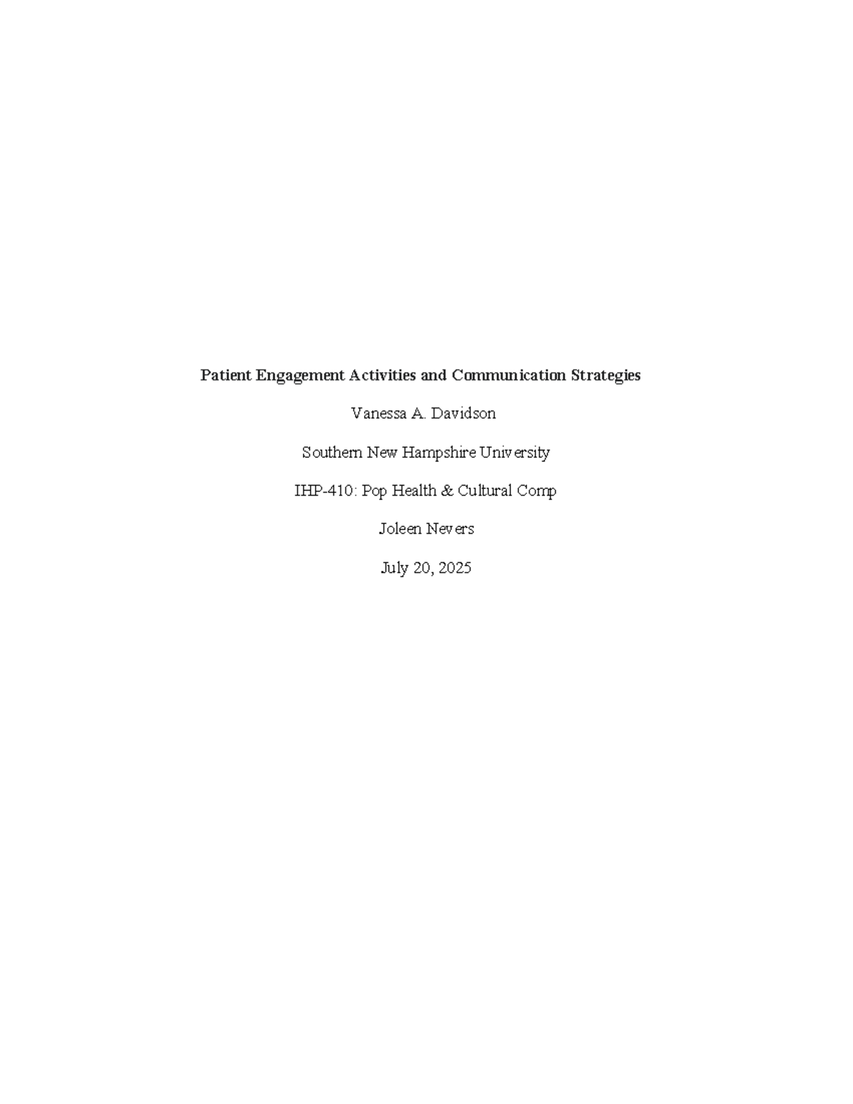 3-2 Final Project Milestone: Patient Engagement & Communication ...