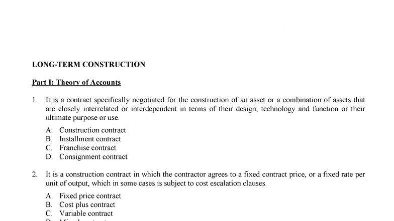 CPA 9506: Advanced Financial Accounting - Long Term Construction ...