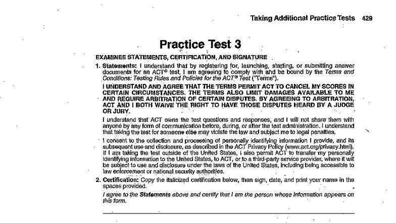 Enhanced ACT 3 (25MC3, Official ACT Prep Guide) - Taking Additional ...