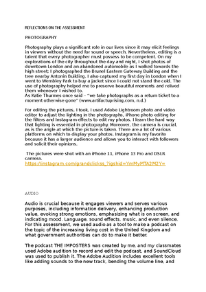 Example Work Placement Report 02 - Work Placement Report Part 1 ...