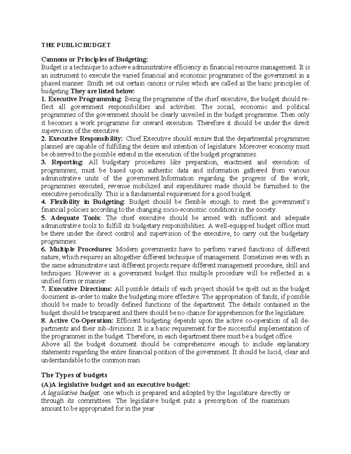 Public Budgeting Principles: Key Canons and Techniques for Efficiency ...