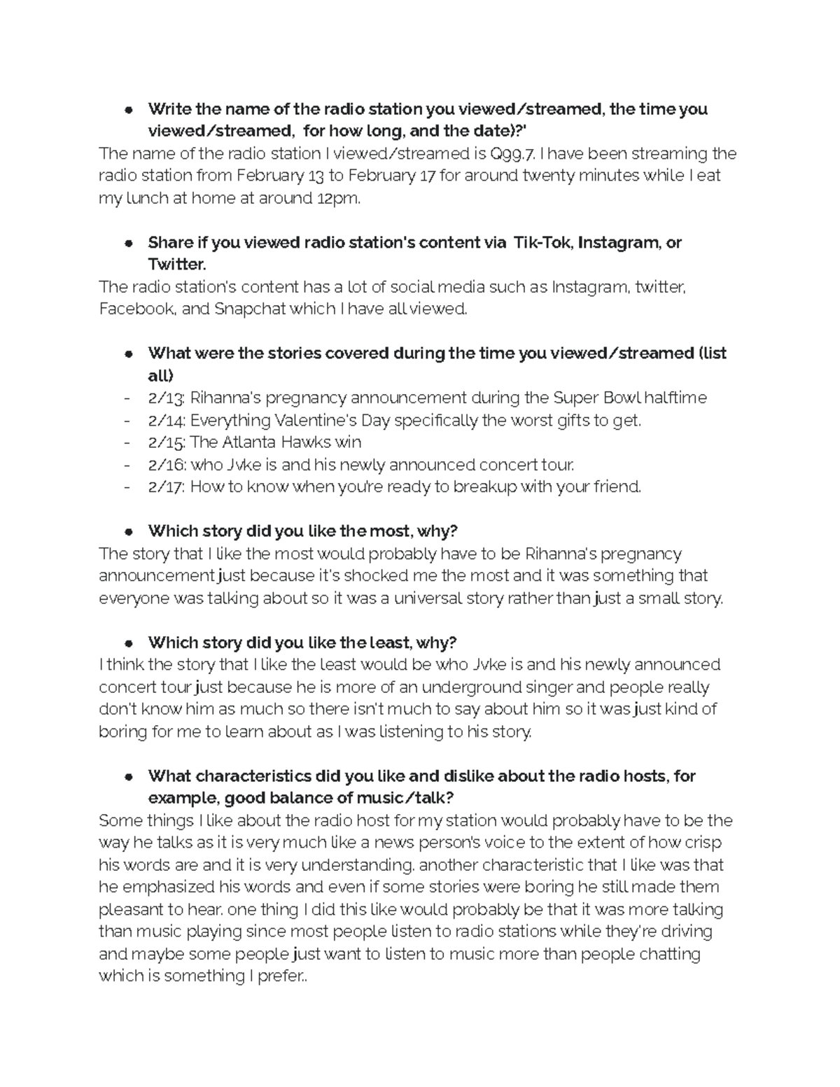 Project hashtag meets radio - Write the name of the radio station you ...