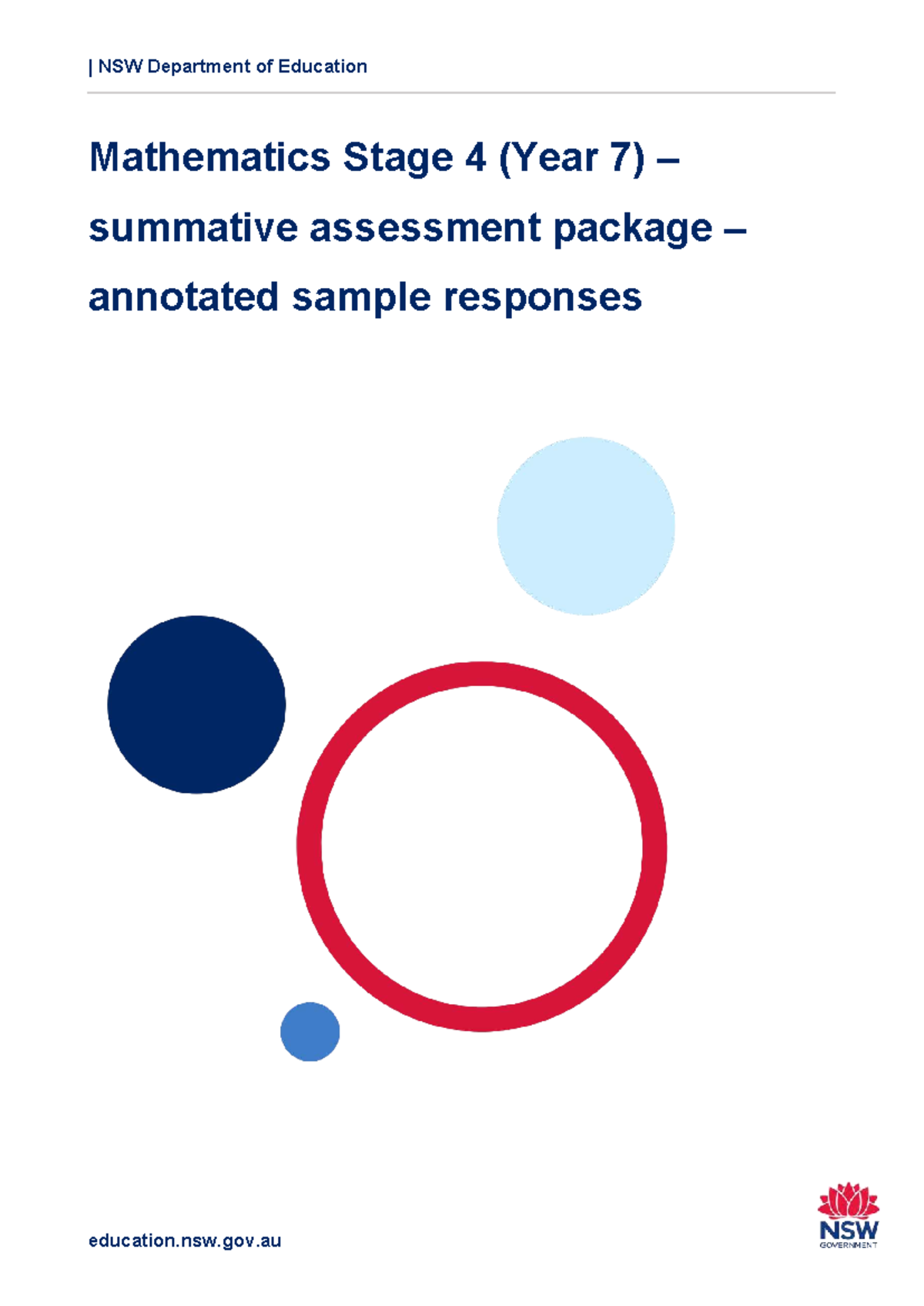 Mathematics Stage 4 (Year 7) Summative Assessment Annotated Responses - Studocu