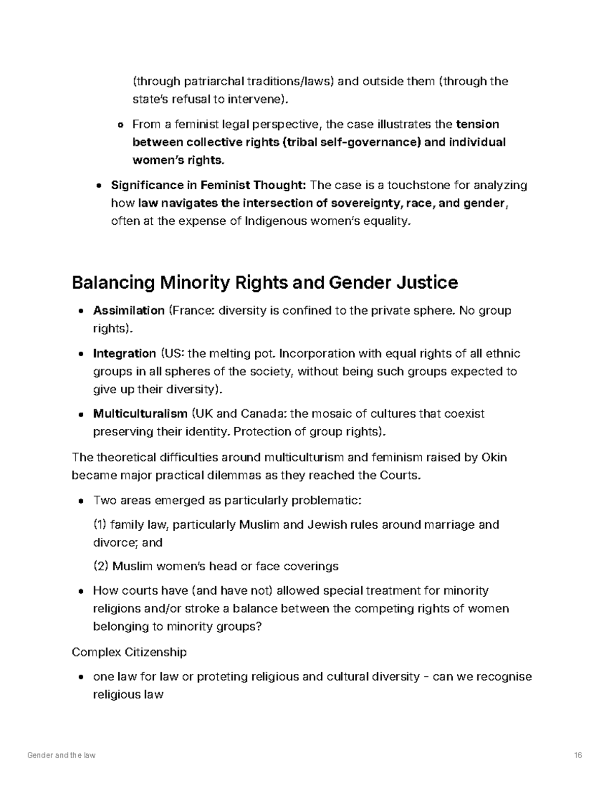 Gender and the Law: Feminist Perspectives and Multicultural Challenges ...