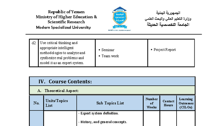 Seminar Project Report: Expert Systems Analysis and Methodologies d2 ...
