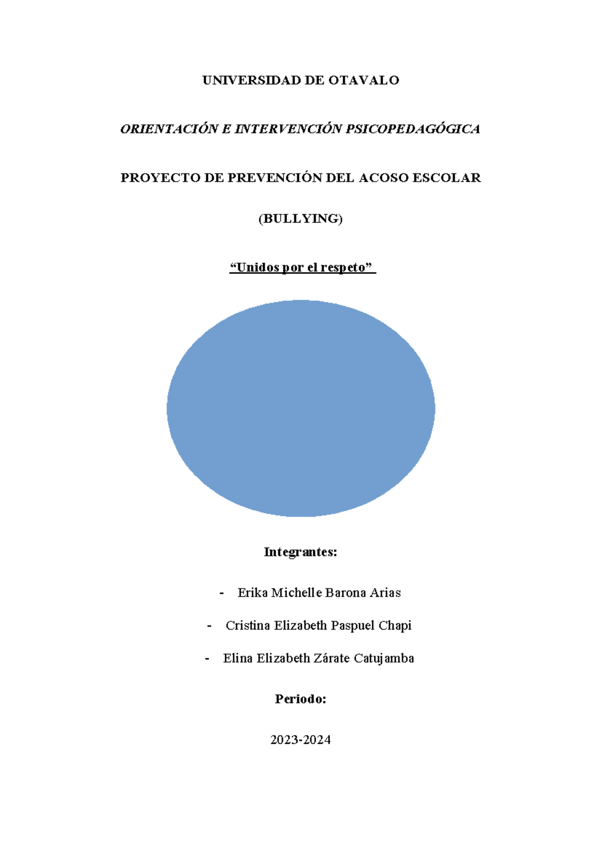 Proyecto de Prevención del Acoso Escolar (Bullying) - DECE - Studocu