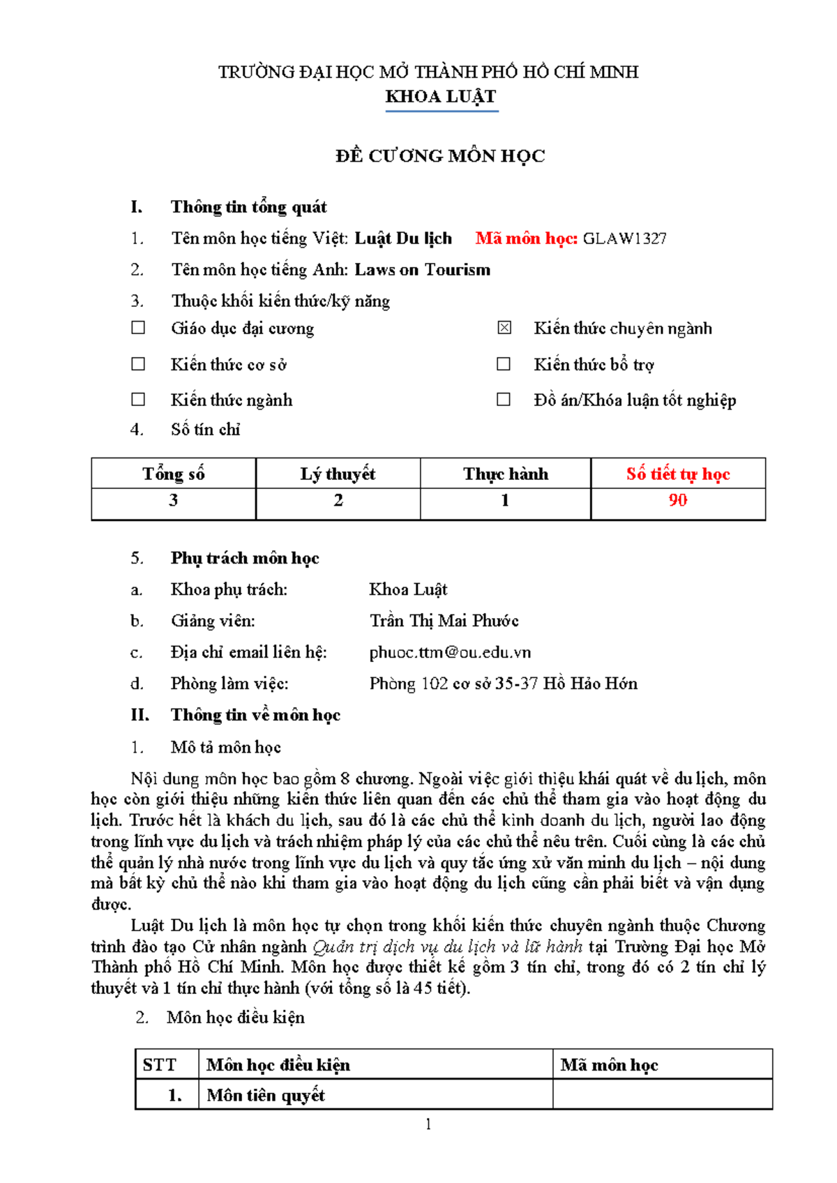 LUAT DU LICH - 2019 - Luật - TR ̄àNG Đ¾I HàC Mâ THÀNH PHÞ Hà CHÍ MINH ...
