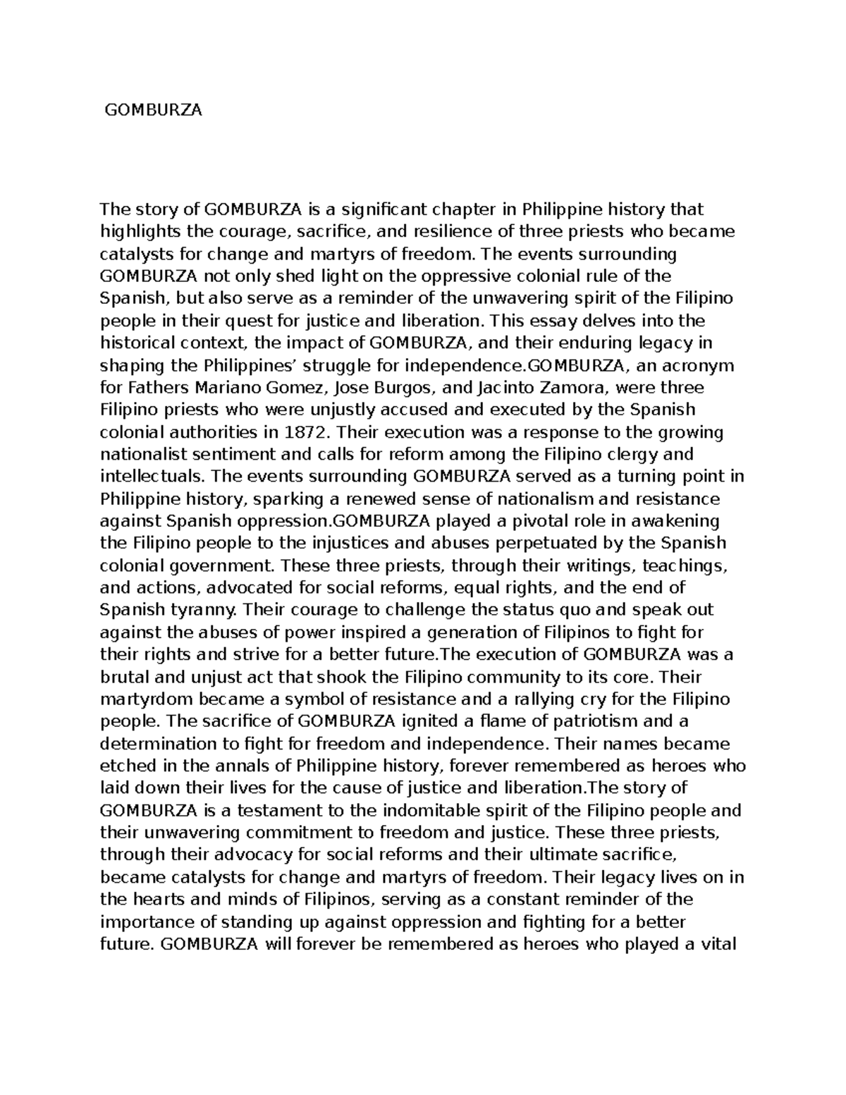 GOMBURZA: The Martyrdom That Ignited Filipino Nationalism and Justice ...