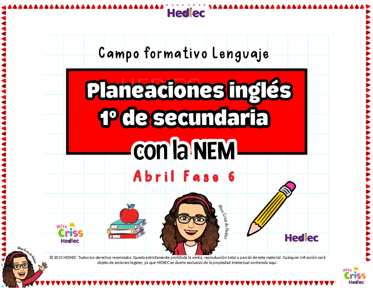 Planeación Educativa en Inglés: Proyectos para 1er, 2do y 3er Año - Studocu